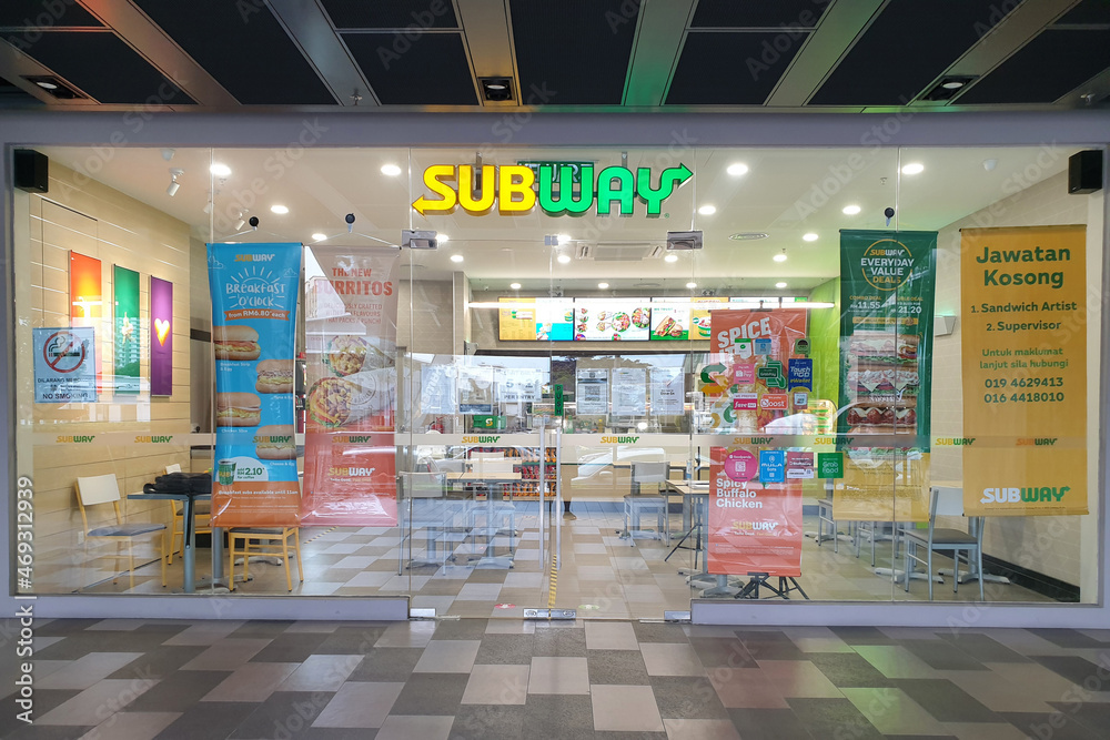 Subway Restaurant in Penang shopping mall. Subway is a privately held ...
