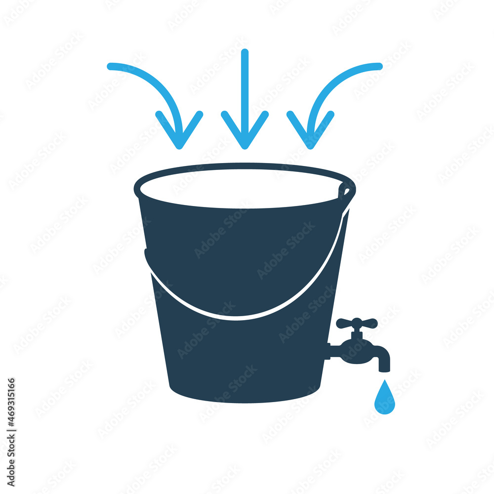 Stress bucket concept image. Clipart image Stock Vector | Adobe Stock