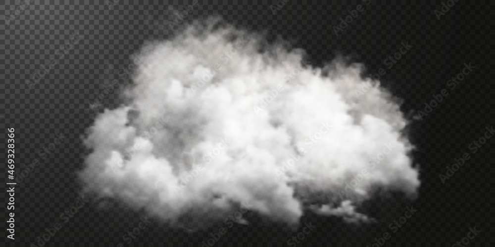White smoke puff isolated on transparent black background. PNG. Steam ...