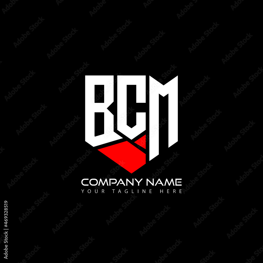 BCM letter logo design on black background.BCM creative initials letter ...
