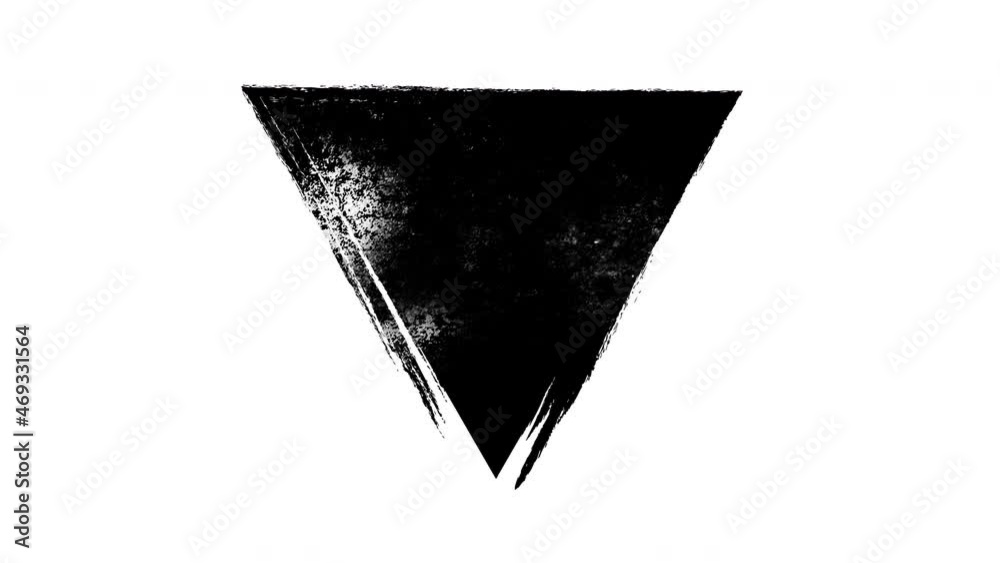 Abstract grunge dirty monochrome triangle shape on white background ...