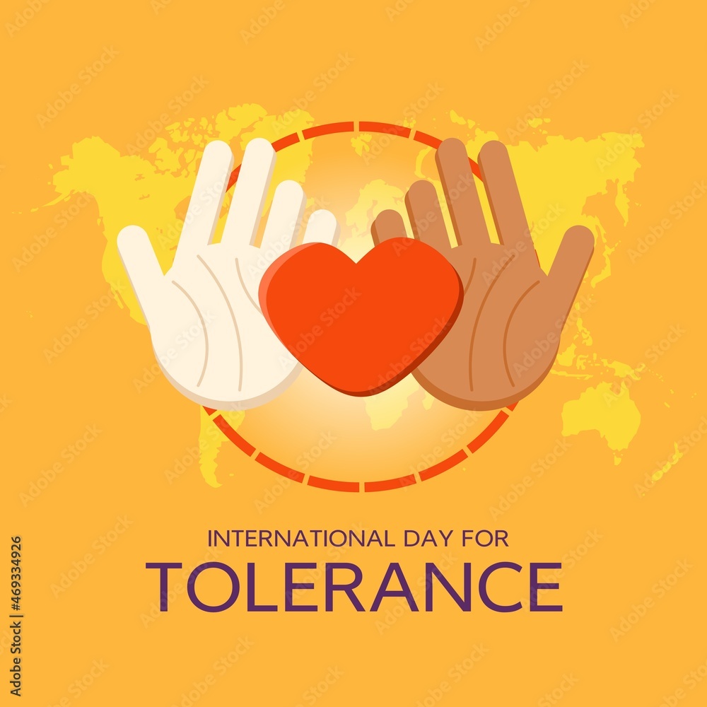 Multicultural tolerance concept. International Day for Tolerance poster ...