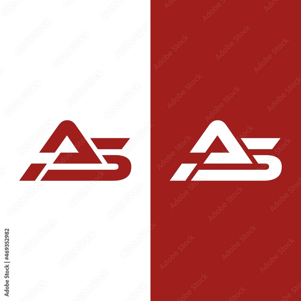 Letter AS logo with sophisticated design. the concept of using minimal ...