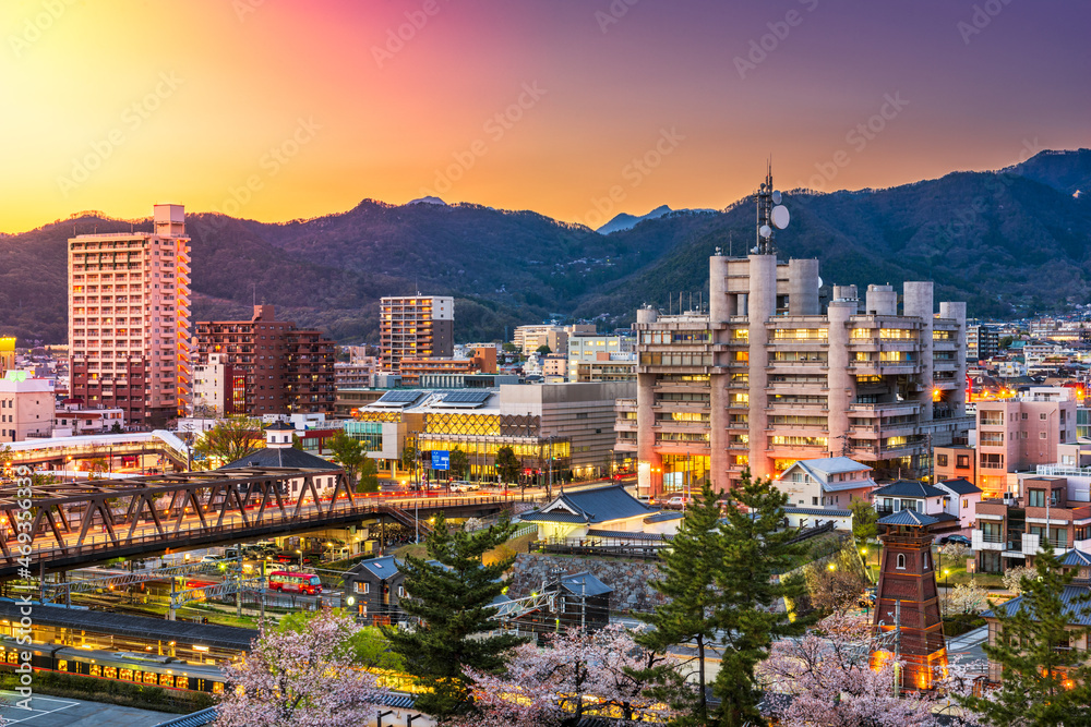 Kofu, Yamanashi, Japan Downtown Cityscape at Dusk Stock 写真 | Adobe Stock