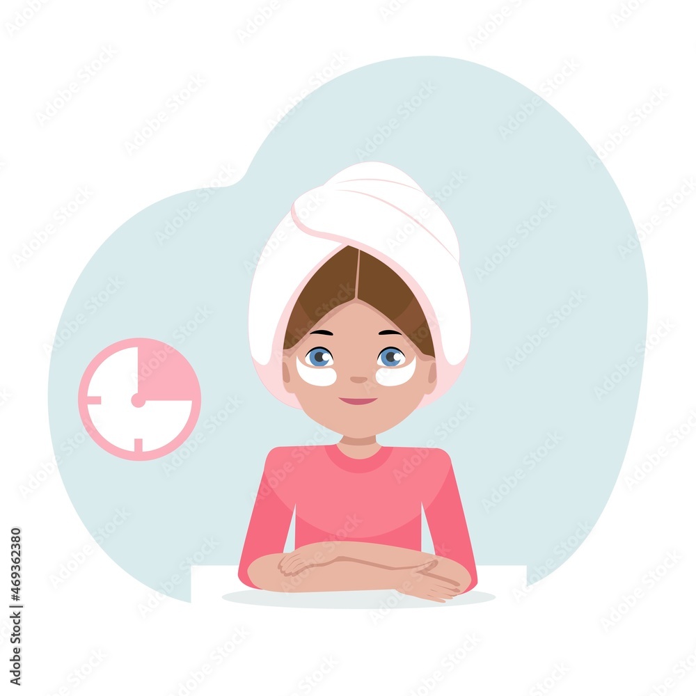 Young woman using cosmetic face mask. Skin care and dermatology concept ...