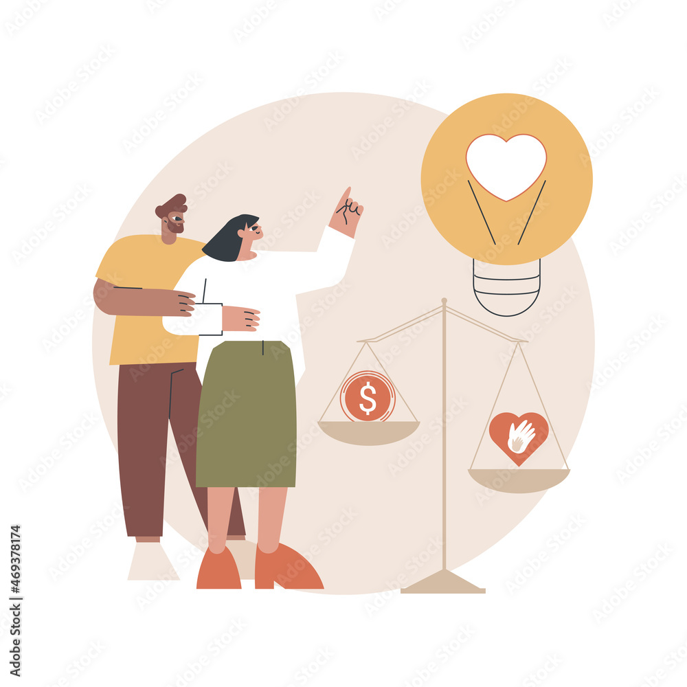 Public morality abstract concept vector illustration. Moral principles ...