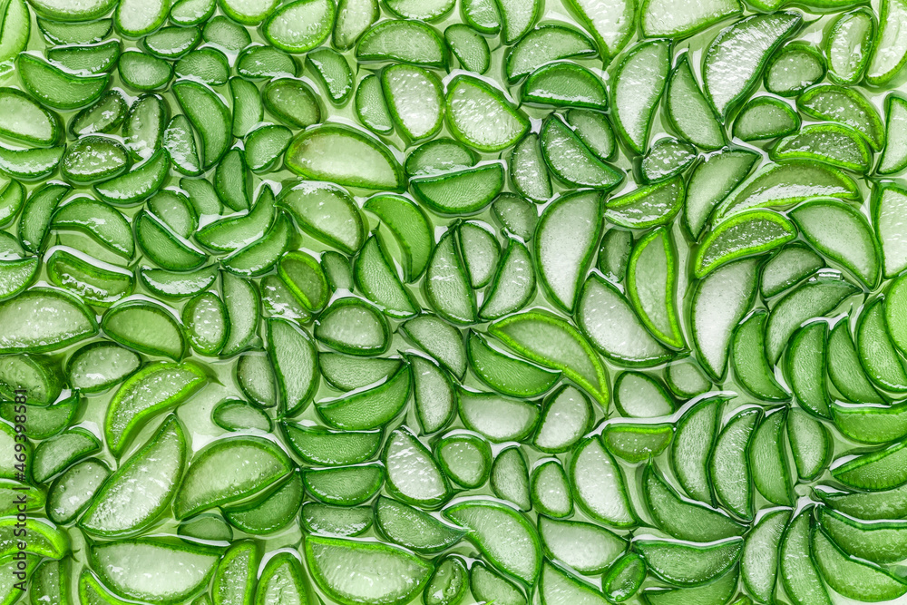 Aloe Vera closeup.aloe vera slice top view texture background. Aloevera ...