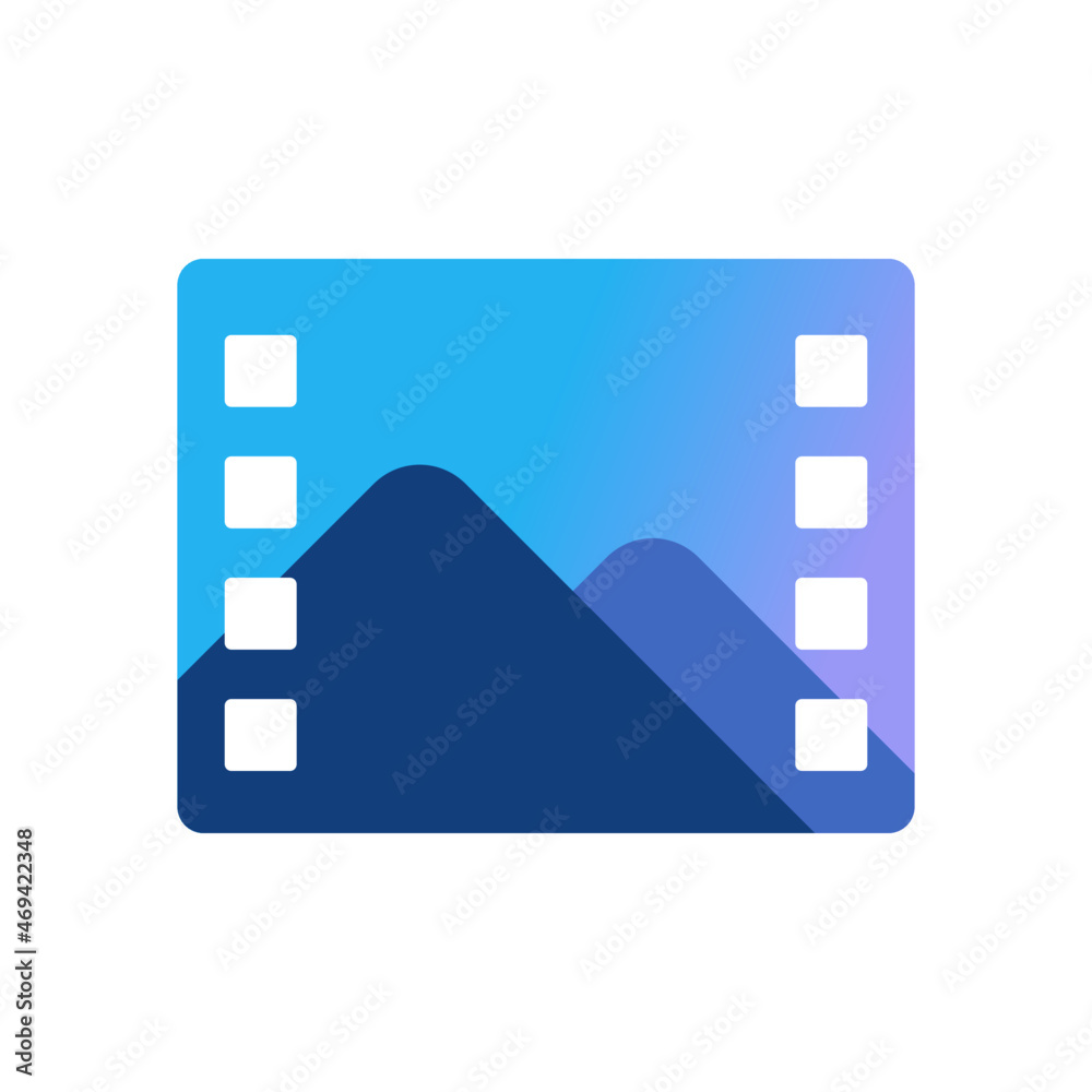 Movie icon. Video file. Desktop icons pack element. Pictures sign ...