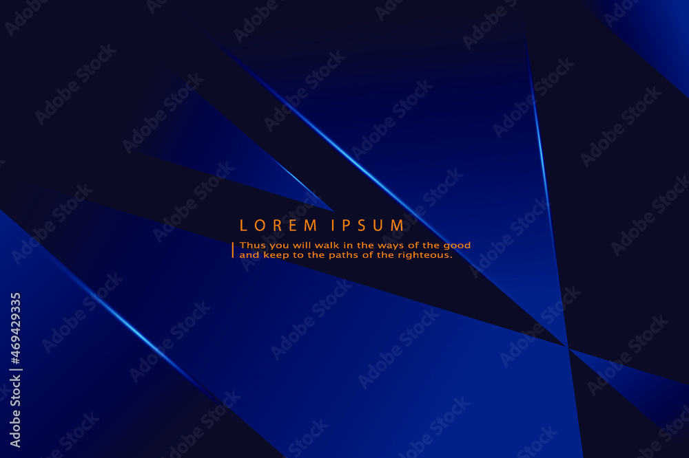 Abstract luxury blue tech template design with gold glitters template ...