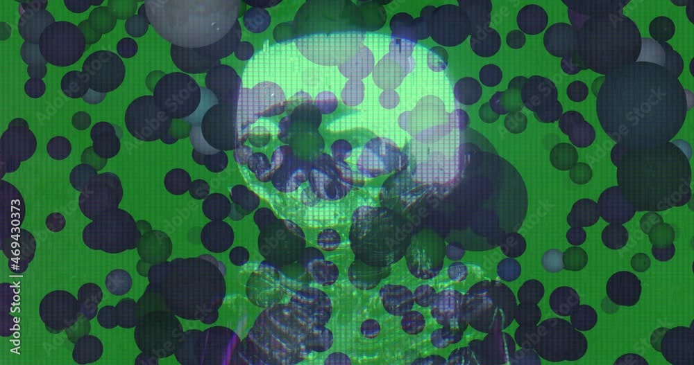 color CRT overlay of old smash screen with sum and texture of human ...