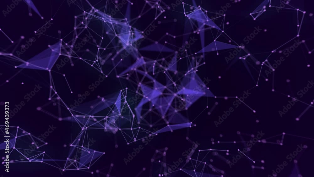 Animated abstract simple plexus background with molecule-like geometric ...