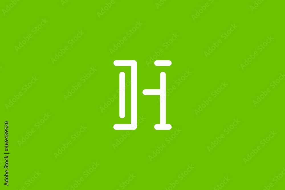 Special Unique Initial H logo and HH logo design. H Letter Minimal ...