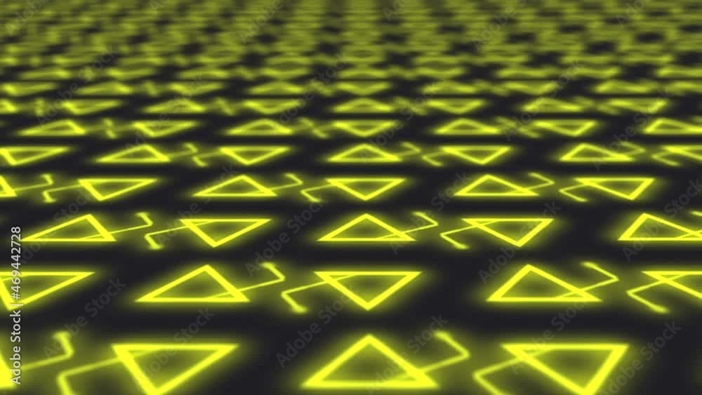 Vidéo Stock Animated abstract geometric background with tiled rotating triangles and zig zagging ...
