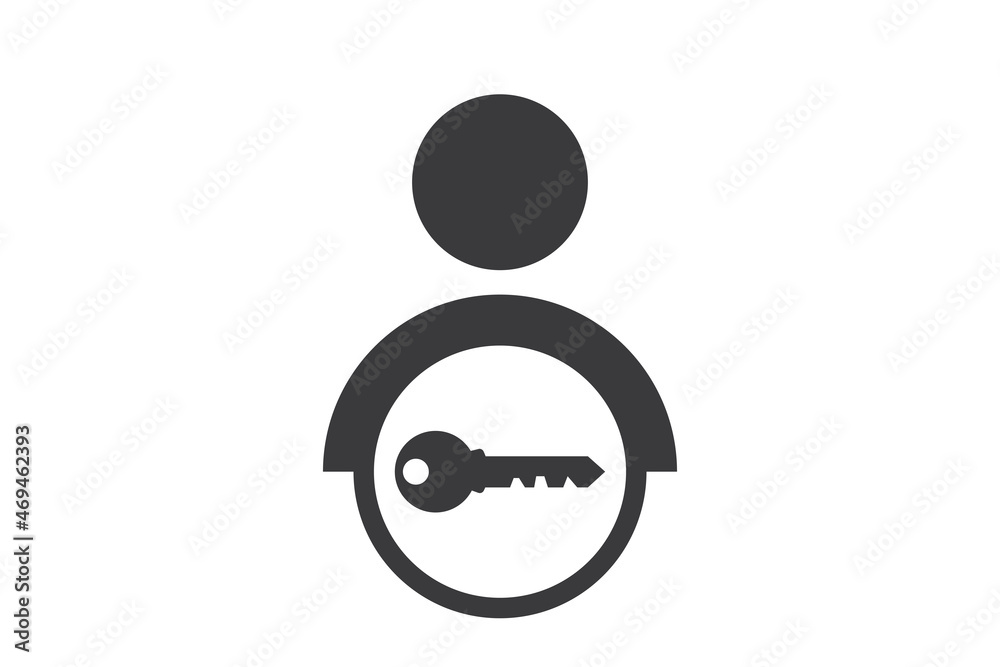 Login icon User Icon on white background for website, application ...