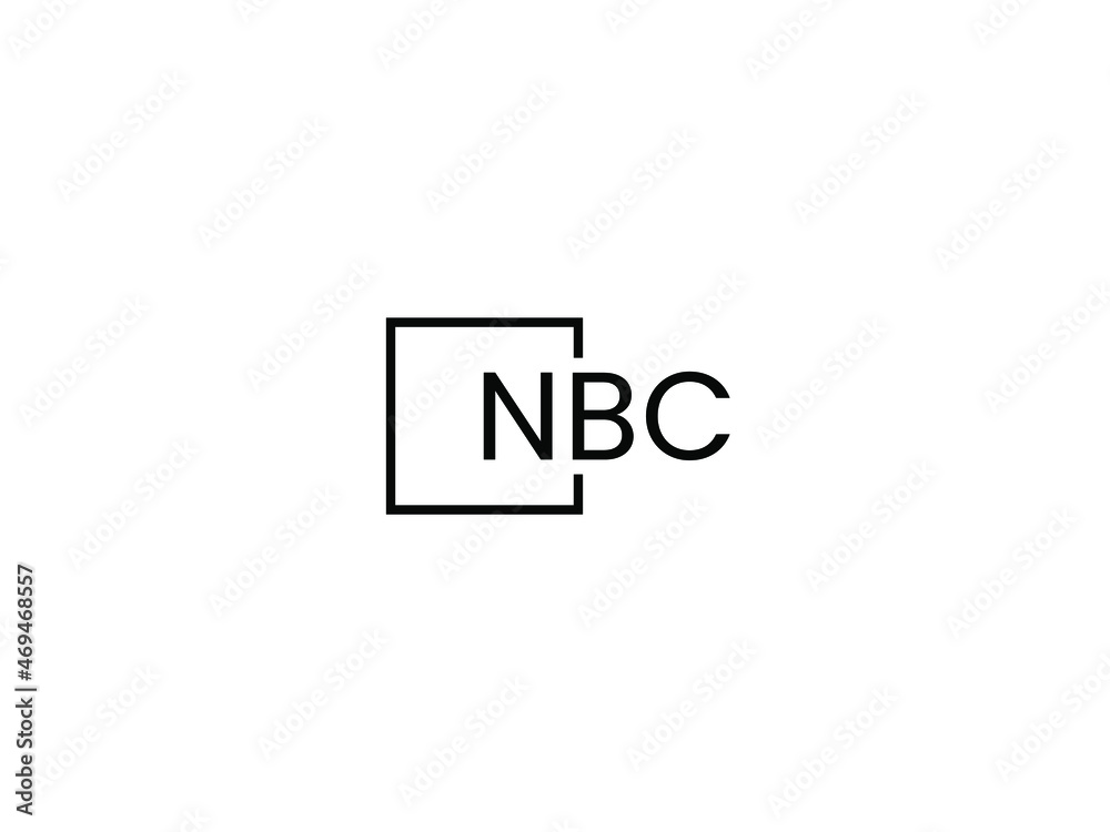NBC letter initial logo design vector illustration Stock Vector | Adobe ...