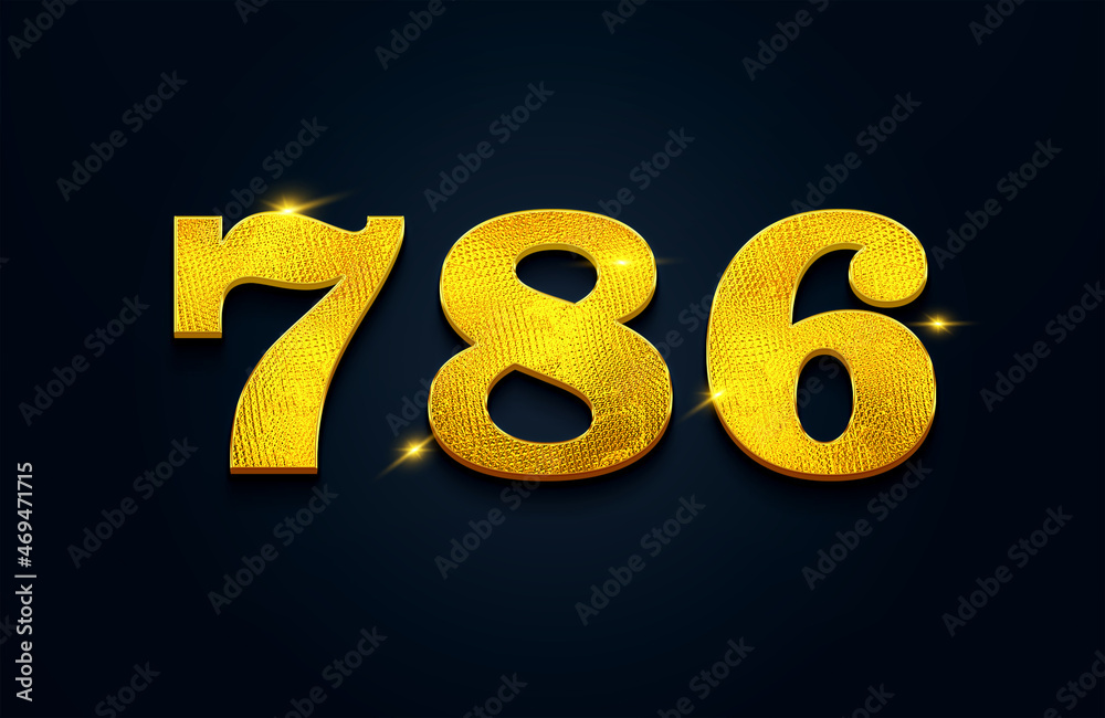Islam symbol 786 eid mubarak wishes eid mubarak message 786 logo Stock ...