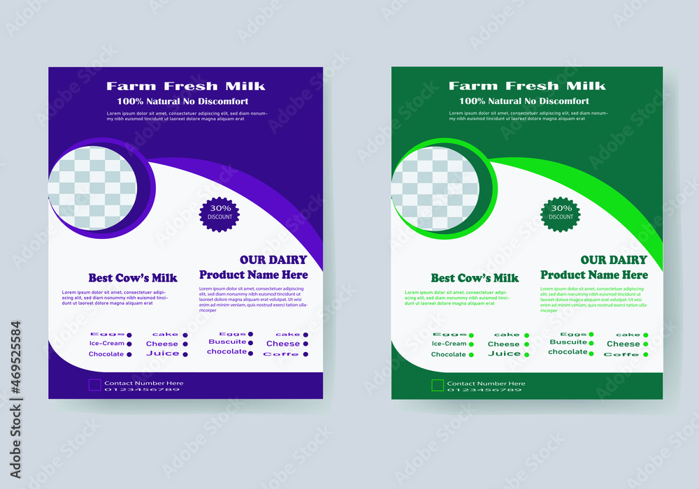 New milk flyer design print ready Stock Vector | Adobe Stock