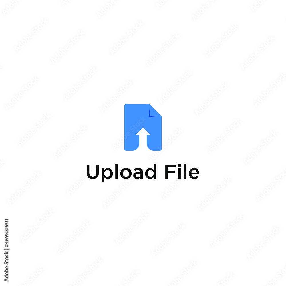 Icon Uploading File Logo Design Inspiration Stock Vector | Adobe Stock