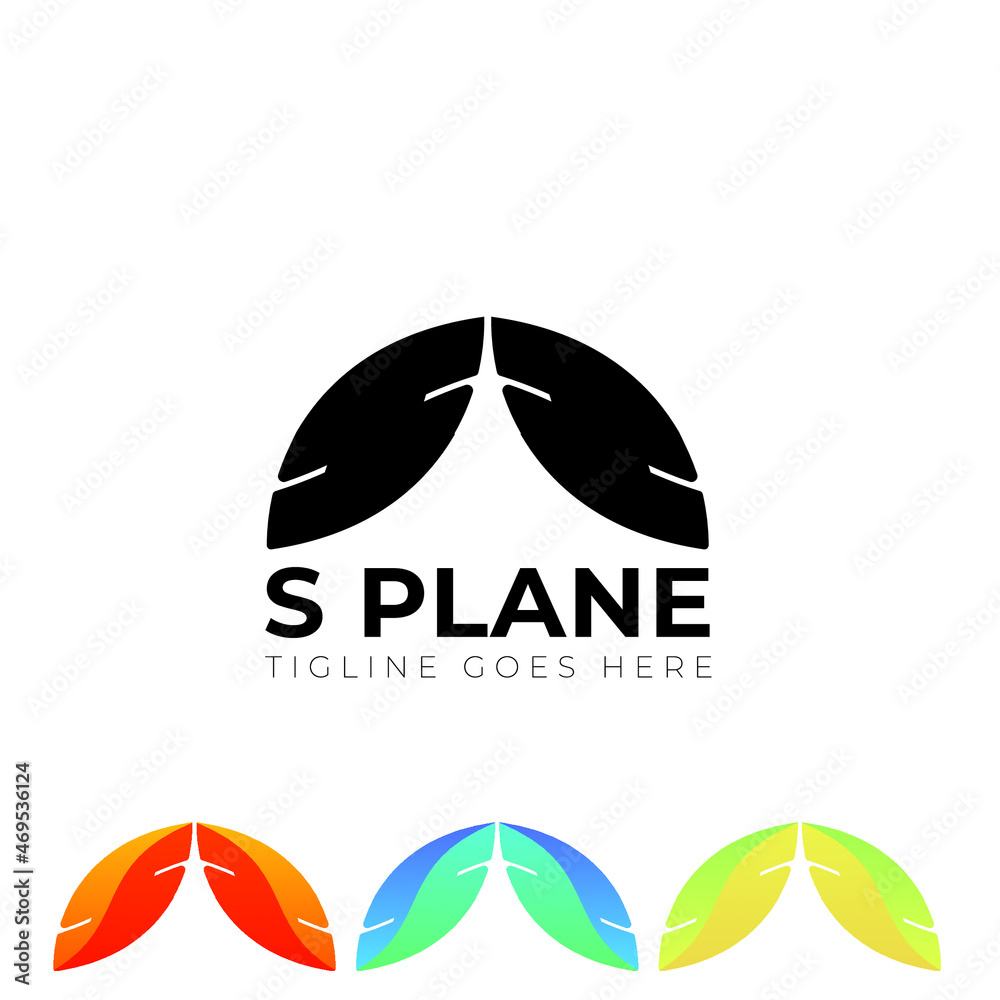 double S letter template logo, airplane logo, logo vector Stock Vector ...