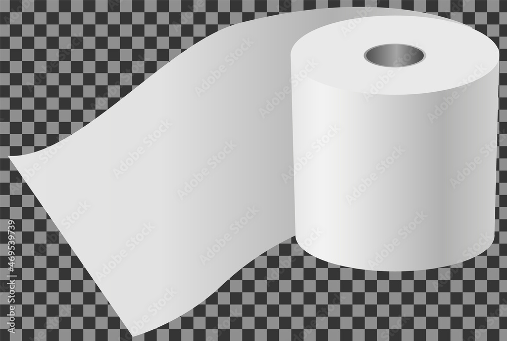 Toilet paper flat vector illustration. Special paper for wiping. Paper ...