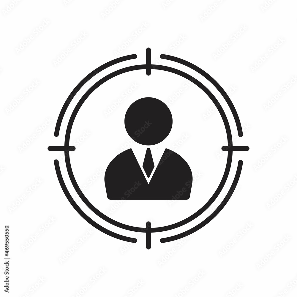 Headhunting, user icon. Target audience. Customer, client targeting ... Headhunting, user icon. Target audience. Customer, client targeting ...