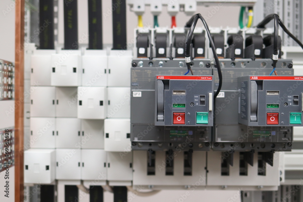 ABB Tmax electric circuit breakers in the RITTAL electrical cabinet ...