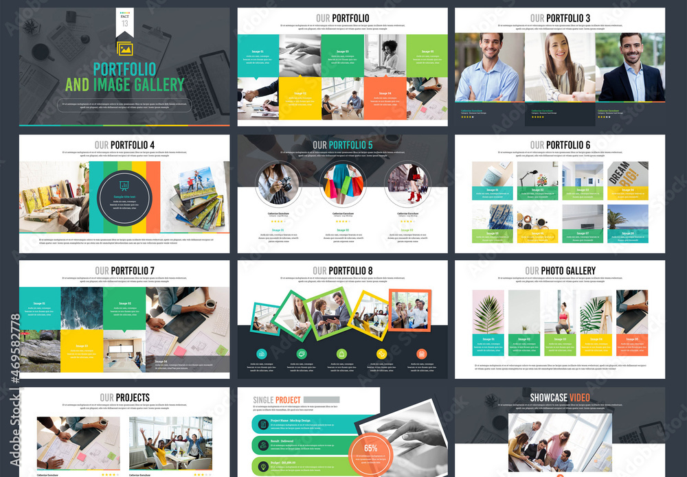 Portfolio Presentation Layout Stock Template | Adobe Stock