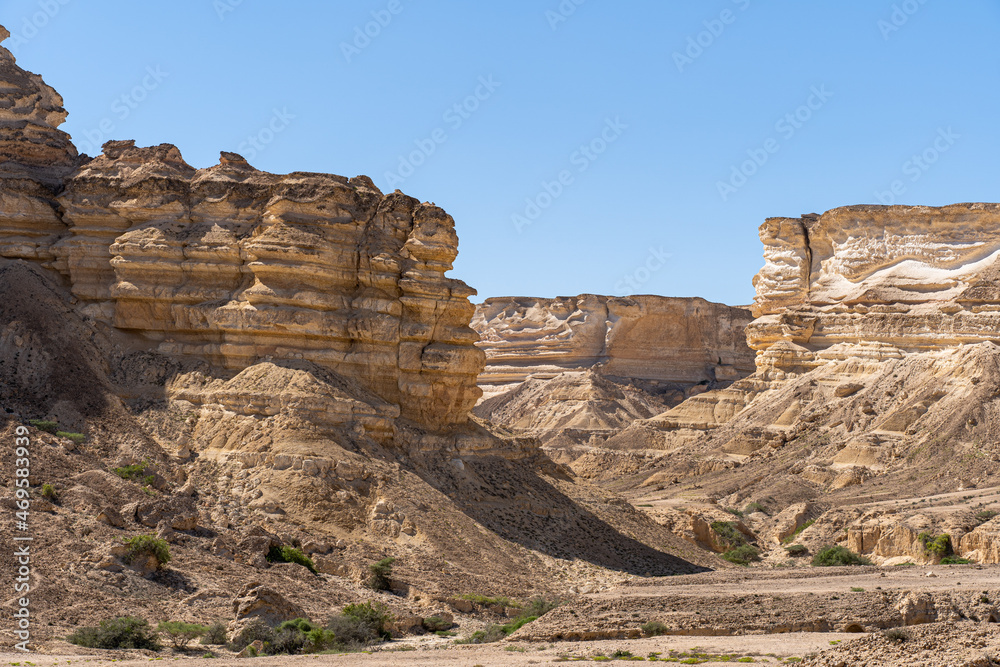 Rocky Formations. Unique rock formations stand tall in the Omani desert ...