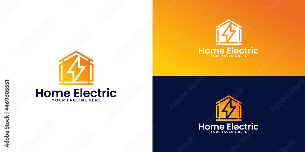 electric house logo design inspiration, stun house, electric house and ...