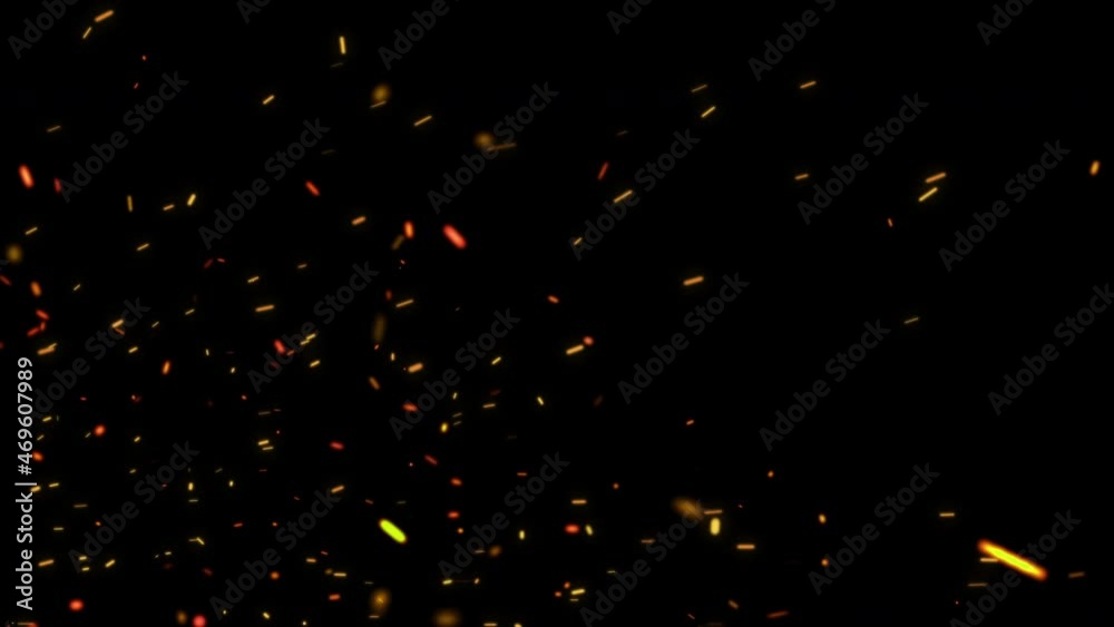 Abstract Burning Hot orange Sparks Fire Embers Particles Fast Moving ...
