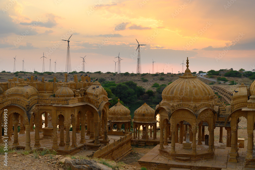 Beautiful sunset at Bada Bagh or Barabagh, means Big Garden,is a garden ...