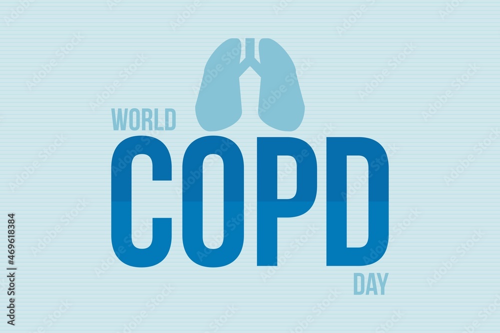 World COPD Day typography vector illustration. World Chronic ...