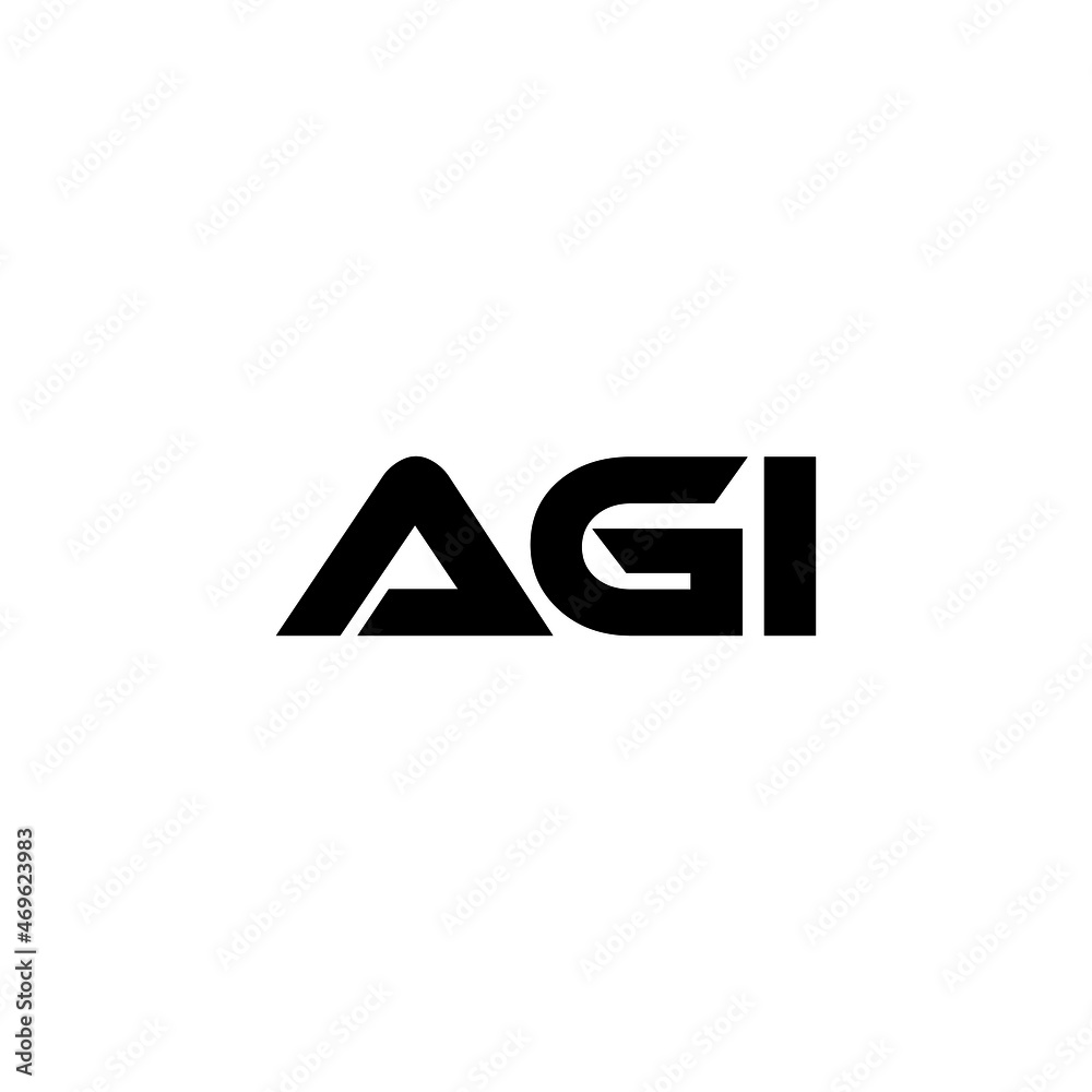 AGI letter logo design with white background in illustrator, vector ...