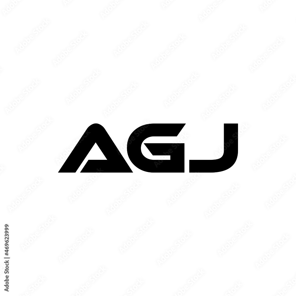 AGJ letter logo design with white background in illustrator, vector ...