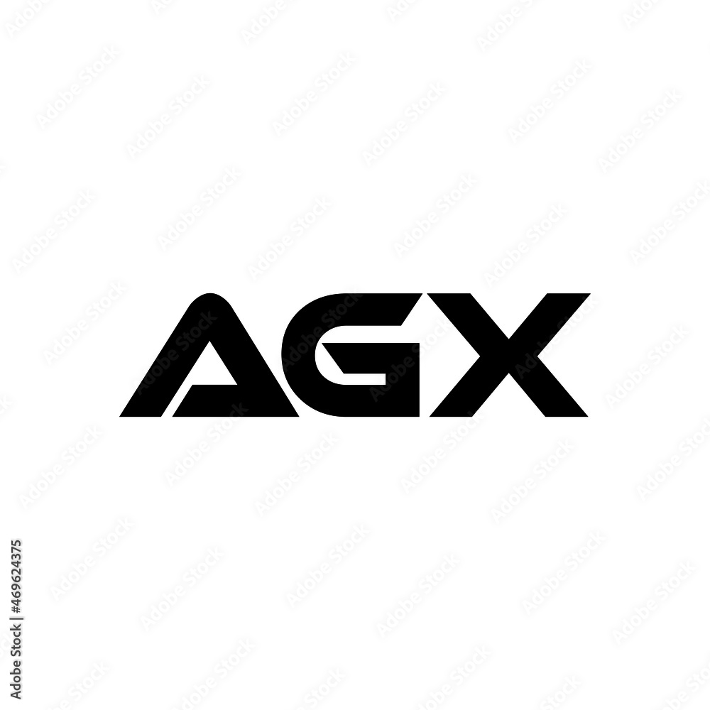 AGX letter logo design with white background in illustrator, vector ...