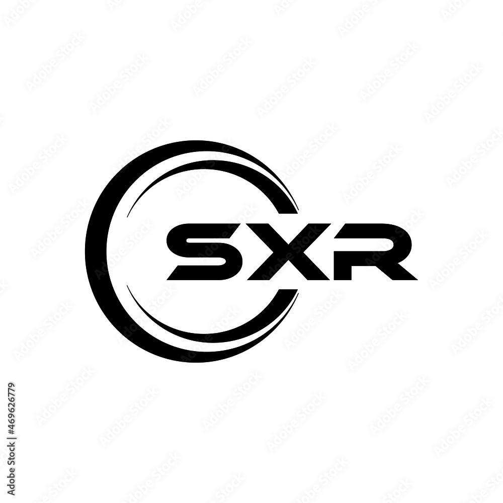 Vecteur Stock SXR letter logo design with white background in ...