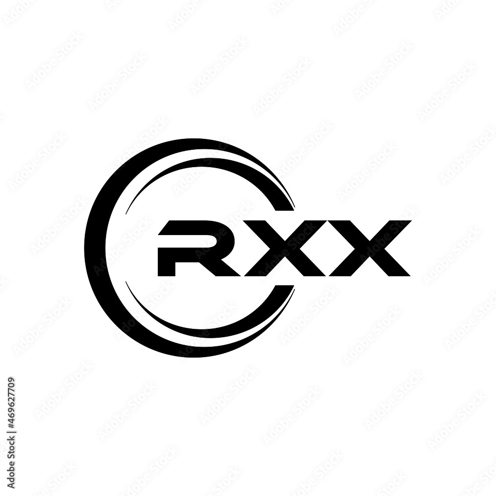 RXX letter logo design with white background in illustrator, vector ...