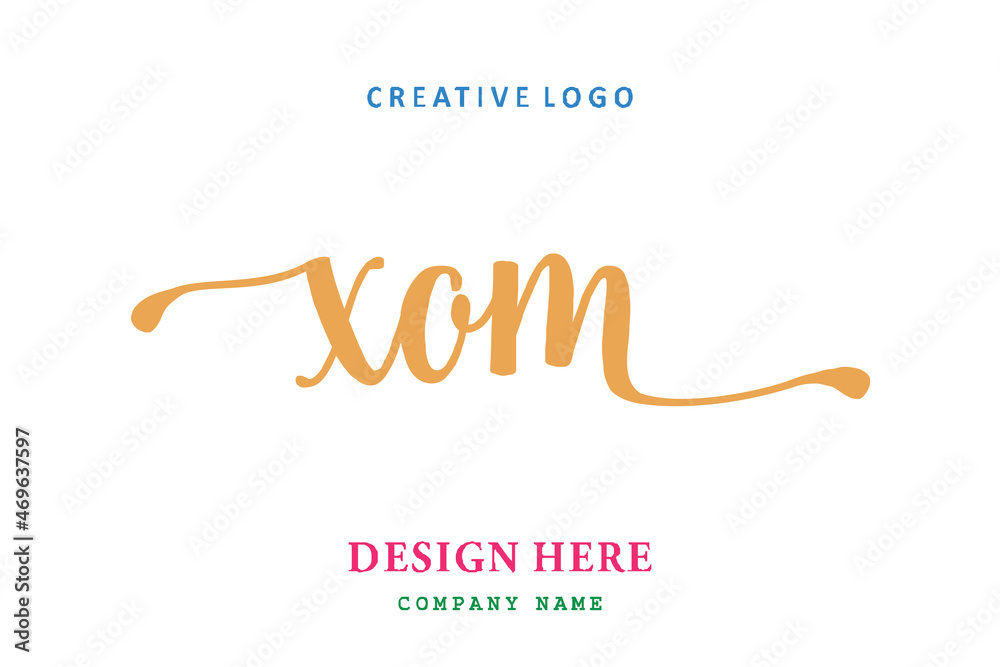 XOM lettering logo is simple, easy to understand and authoritative ...