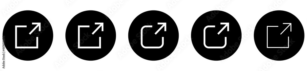 Collection of external link icons. Web design. Vector signs isolated on ...