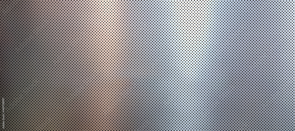 Steel backdrop with a grey metal texture. Sheet metal with perforations ...