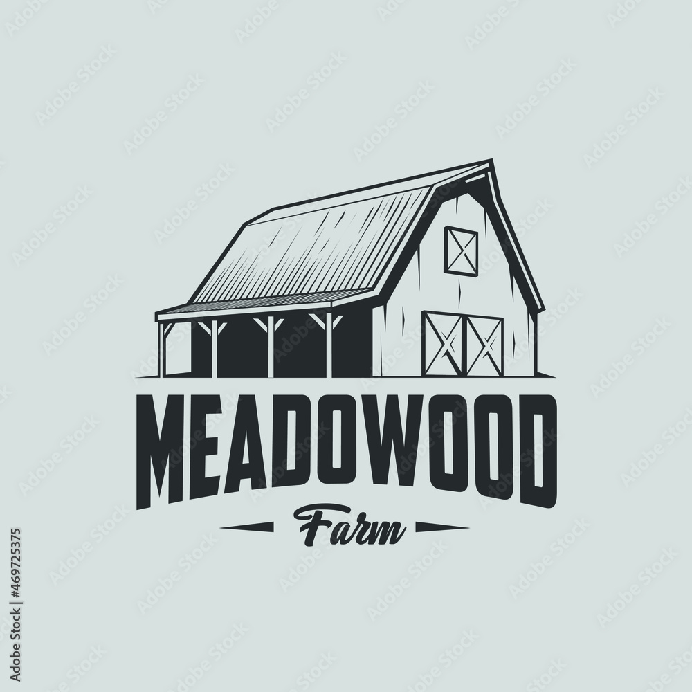 Barn farm logo vector isolated. Perfect logo for farm and cattle ...