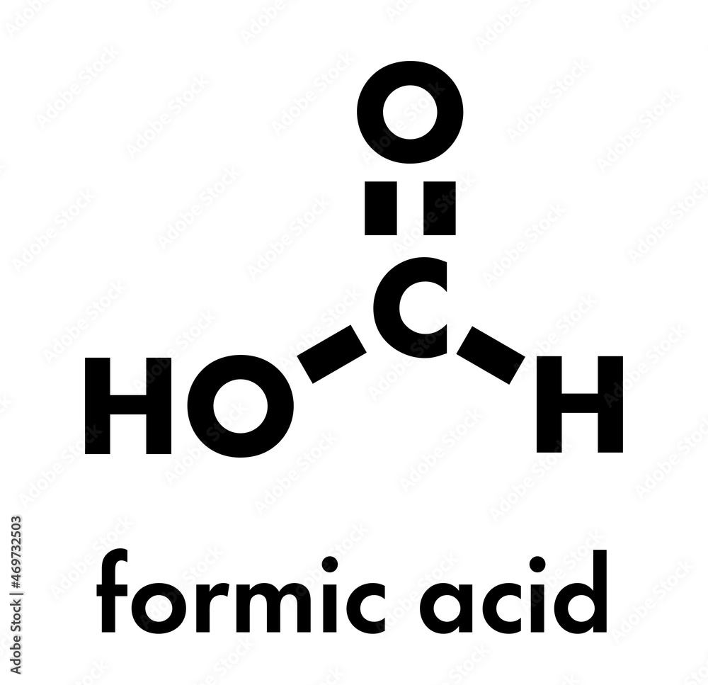 Formic acid molecule. Present in ant venom and in stinging nettle ...