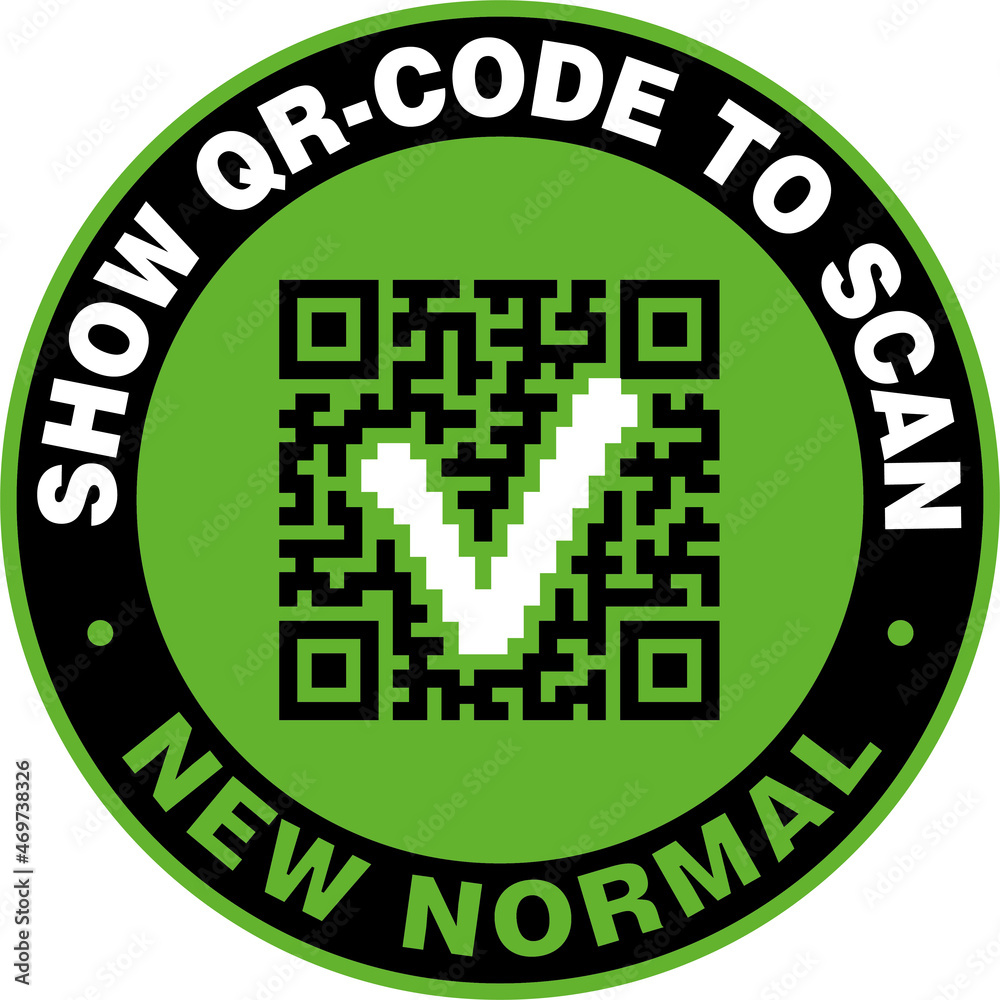 Show COVID Certificate QR-Code to Scan For Enter. Signage or Sticker ...