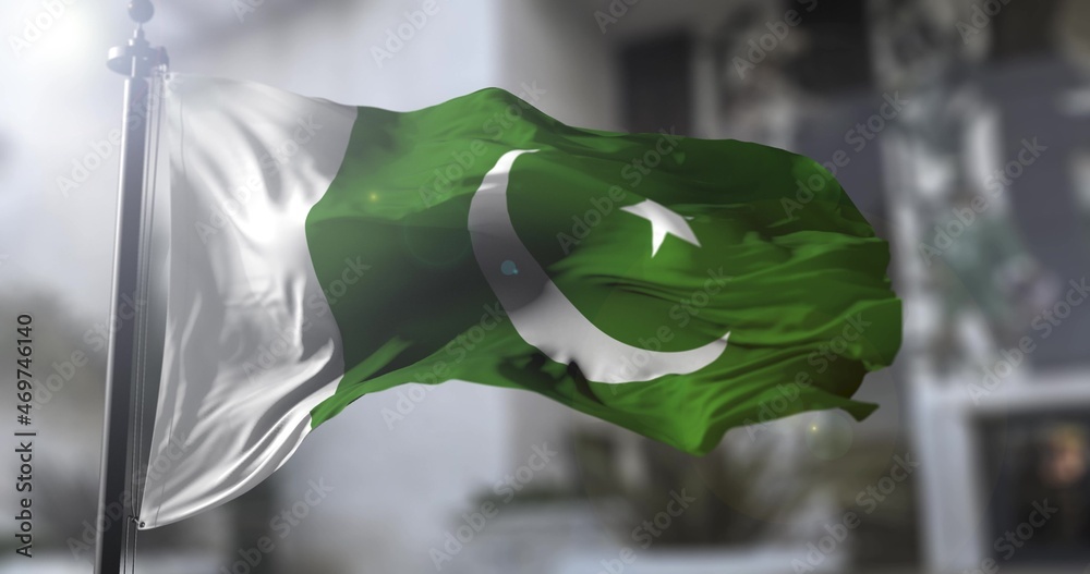 Pakistan national flag. Pakistani country waving flag. Politics and ...