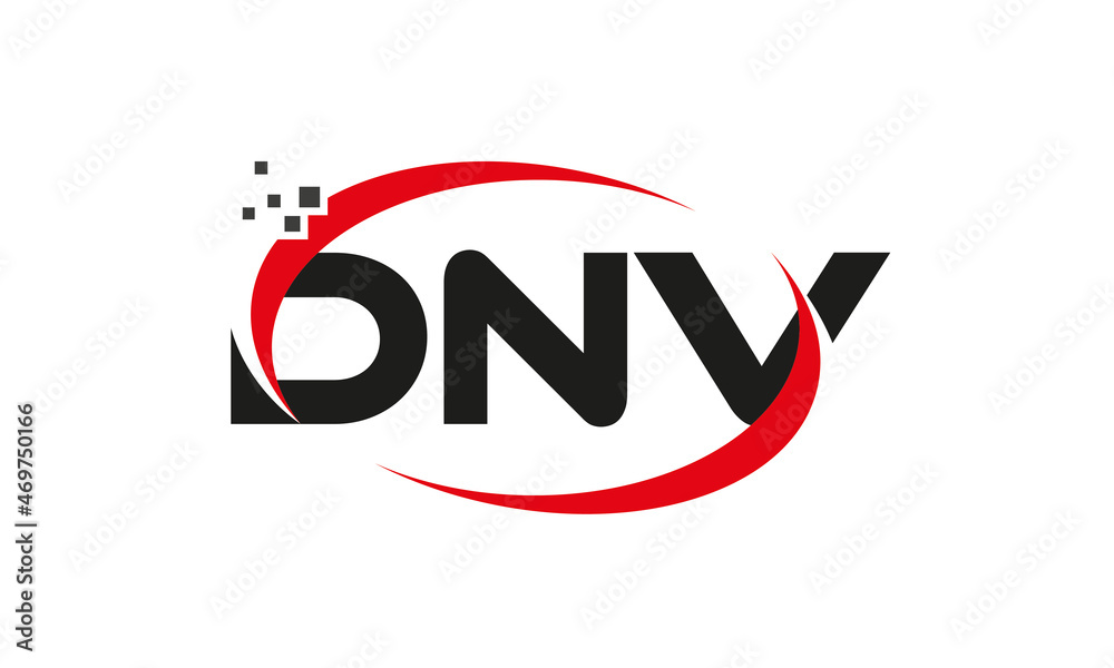 dots or points letter DNV technology logo designs concept vector ...