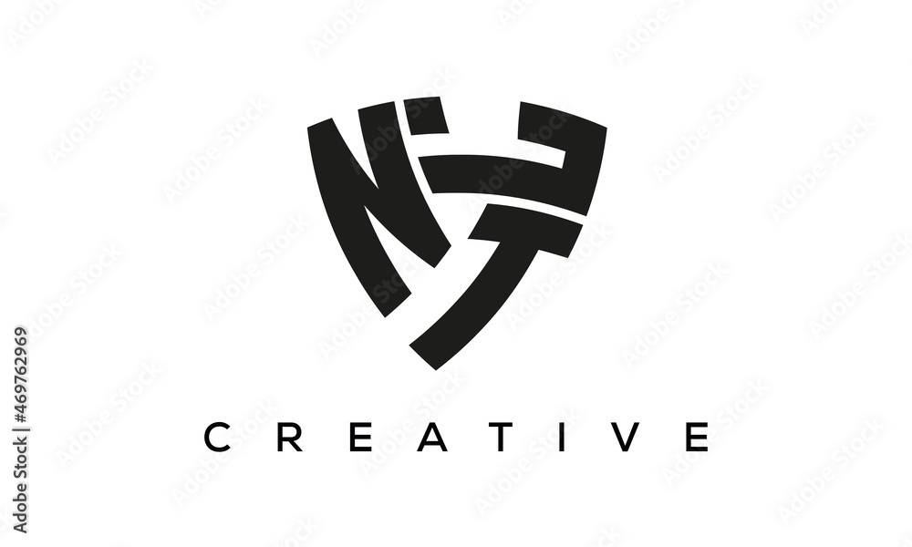 NTL letters logo, security Shield logo vector Stock Vector | Adobe Stock