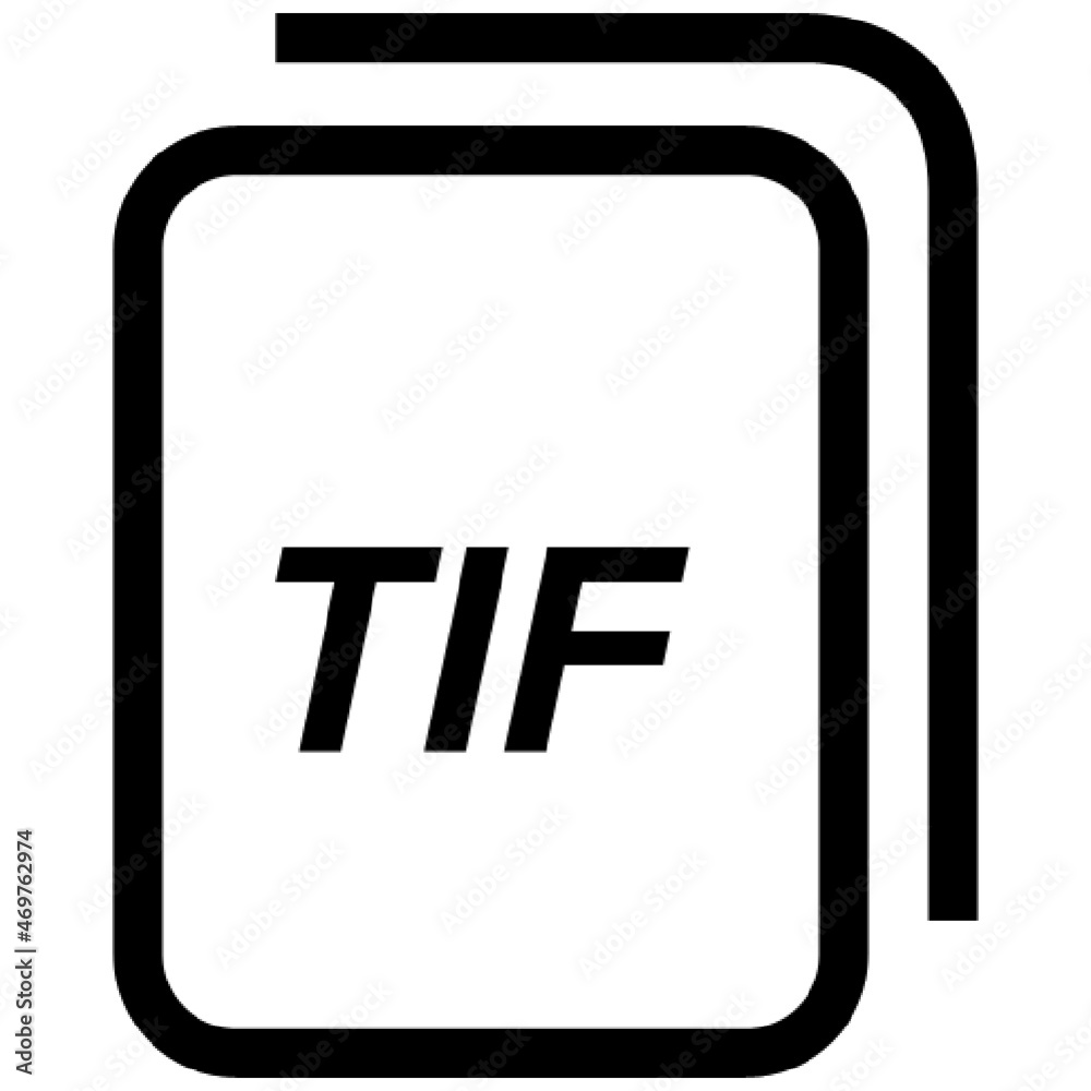 tif file vector, icon, symbol, logo, clipart, isolated. vector ...