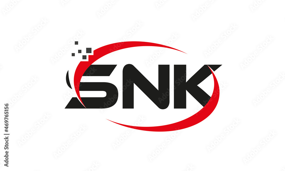 dots or points letter SNK technology logo designs concept vector ...