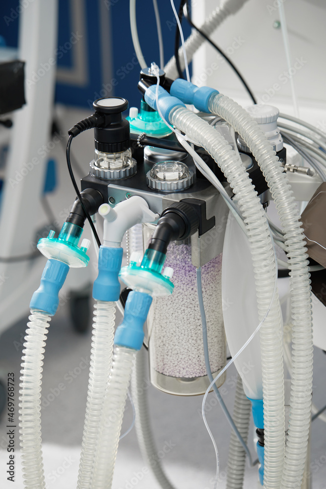 Medical Oxygen Concentrator is ready to use front of the emergency room ...