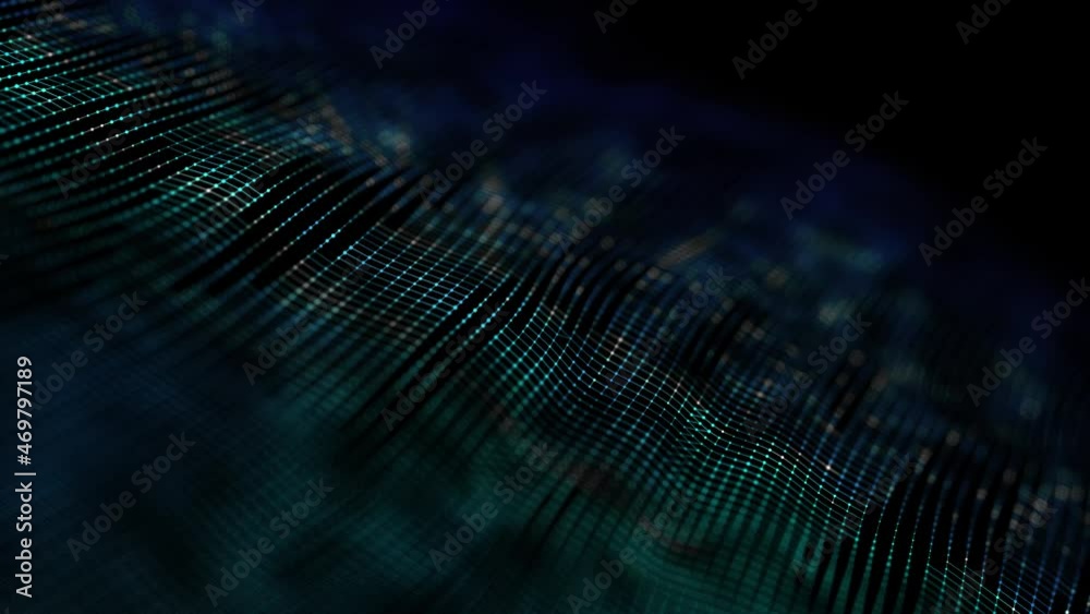 Blue green technology background. Abstract 80s neon design. Seamless ...